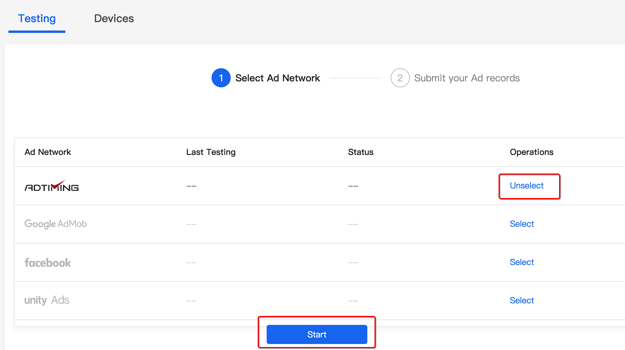 On The Platform: Test Module – Help Center-OpenMediation
